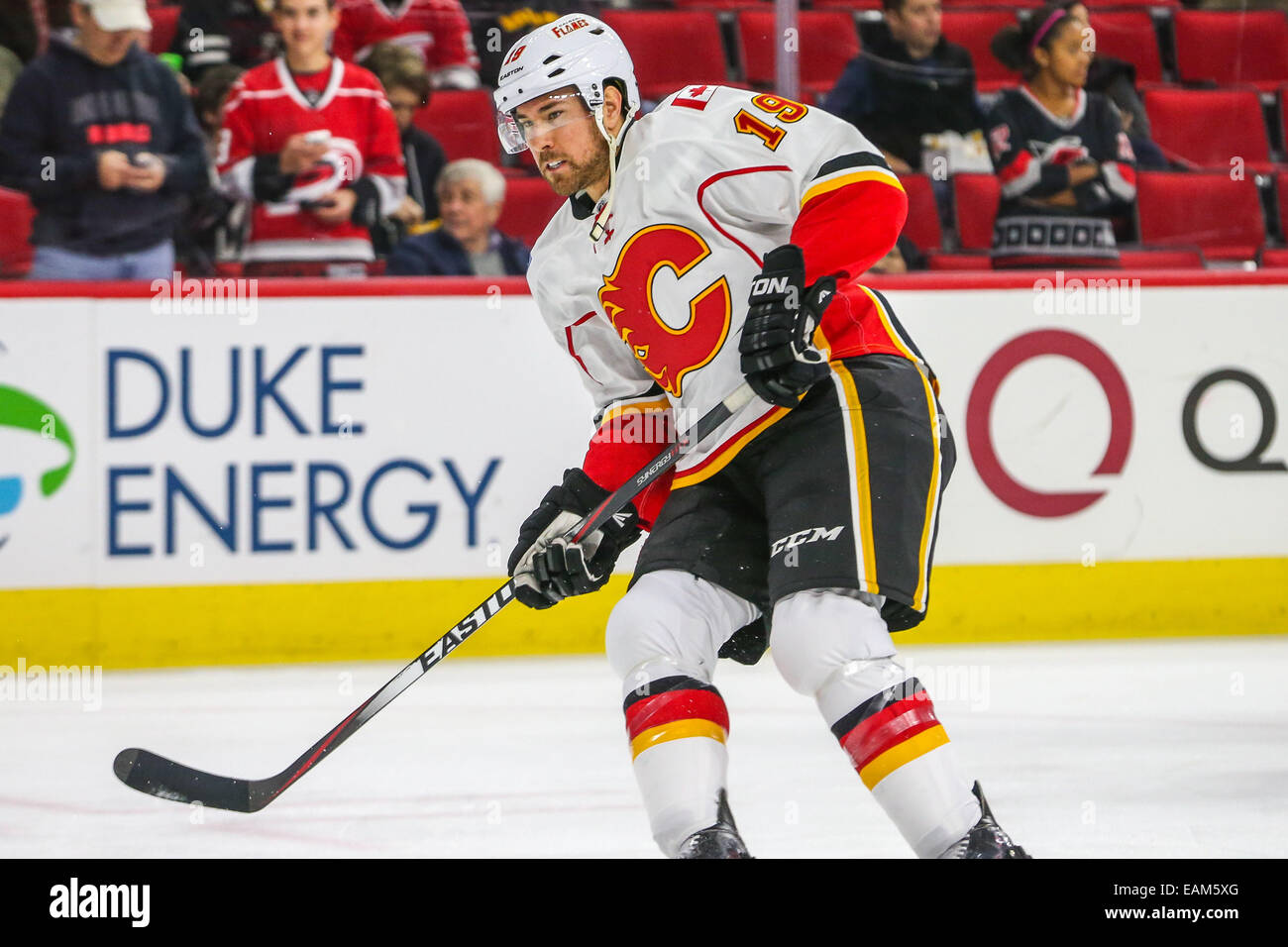 Raleigh, North Carolina, USA. 10th Nov, 2014. Calgary Flames right wing ...