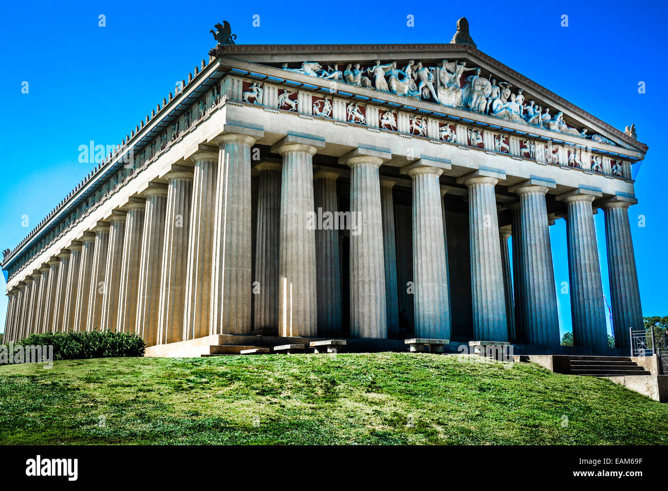 The Parthenon in Nashville, TN, is a full scale replica of the original Parthenon in Athens ...