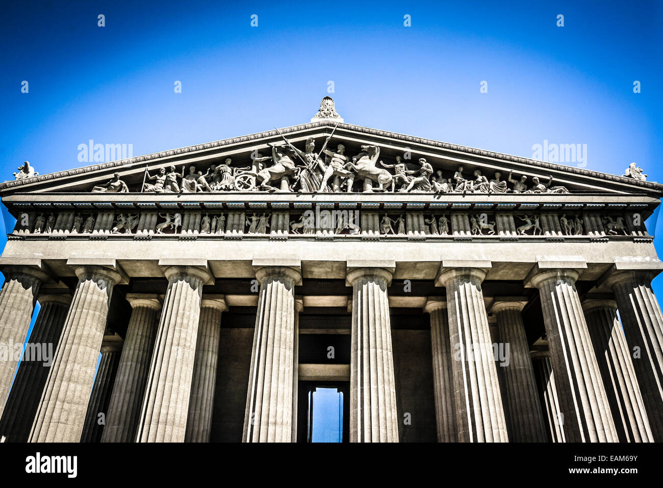 The Parthenon in Nashville, TN, is a full scale replica of the original Parthenon in Athens ...