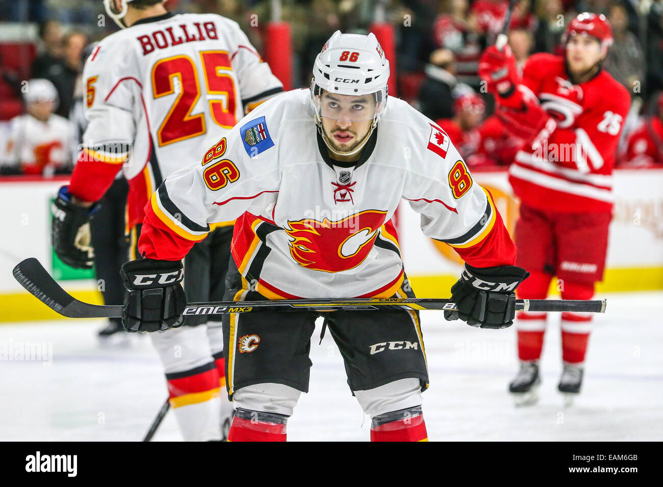 Raleigh, North Carolina, USA. 10th Nov, 2014. Calgary Flames center ...