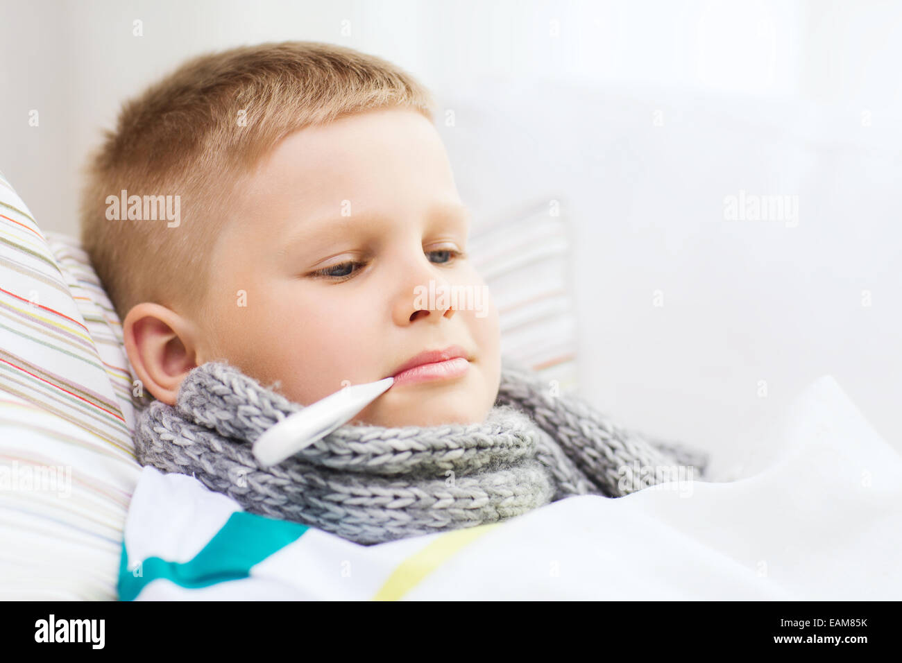 Pre teen boy fever hi-res stock photography and images - Alamy