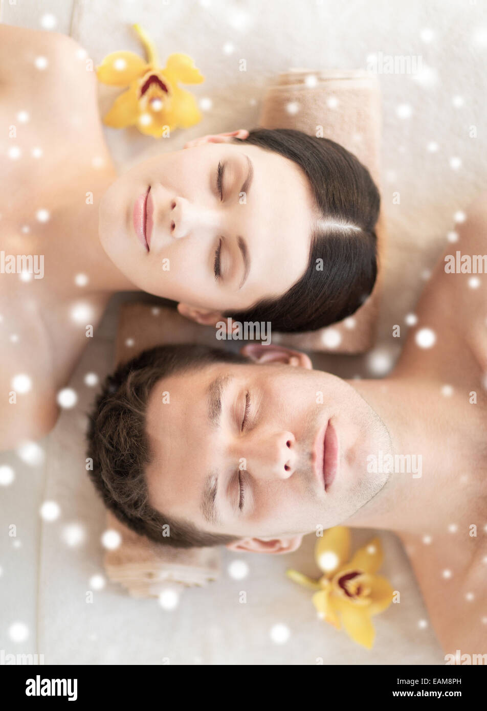 happy couple in spa Stock Photo - Alamy