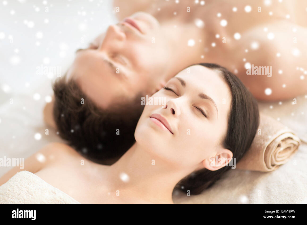 happy couple in spa Stock Photo - Alamy