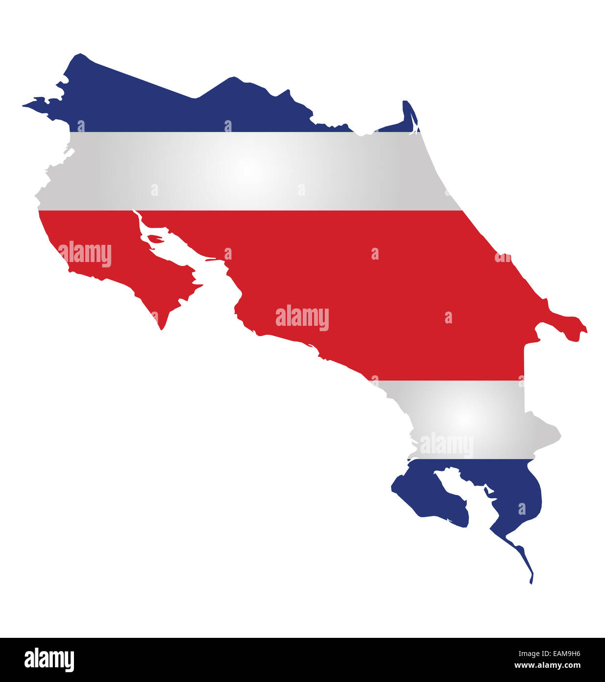 Costa rica outline hi-res stock photography and images - Alamy