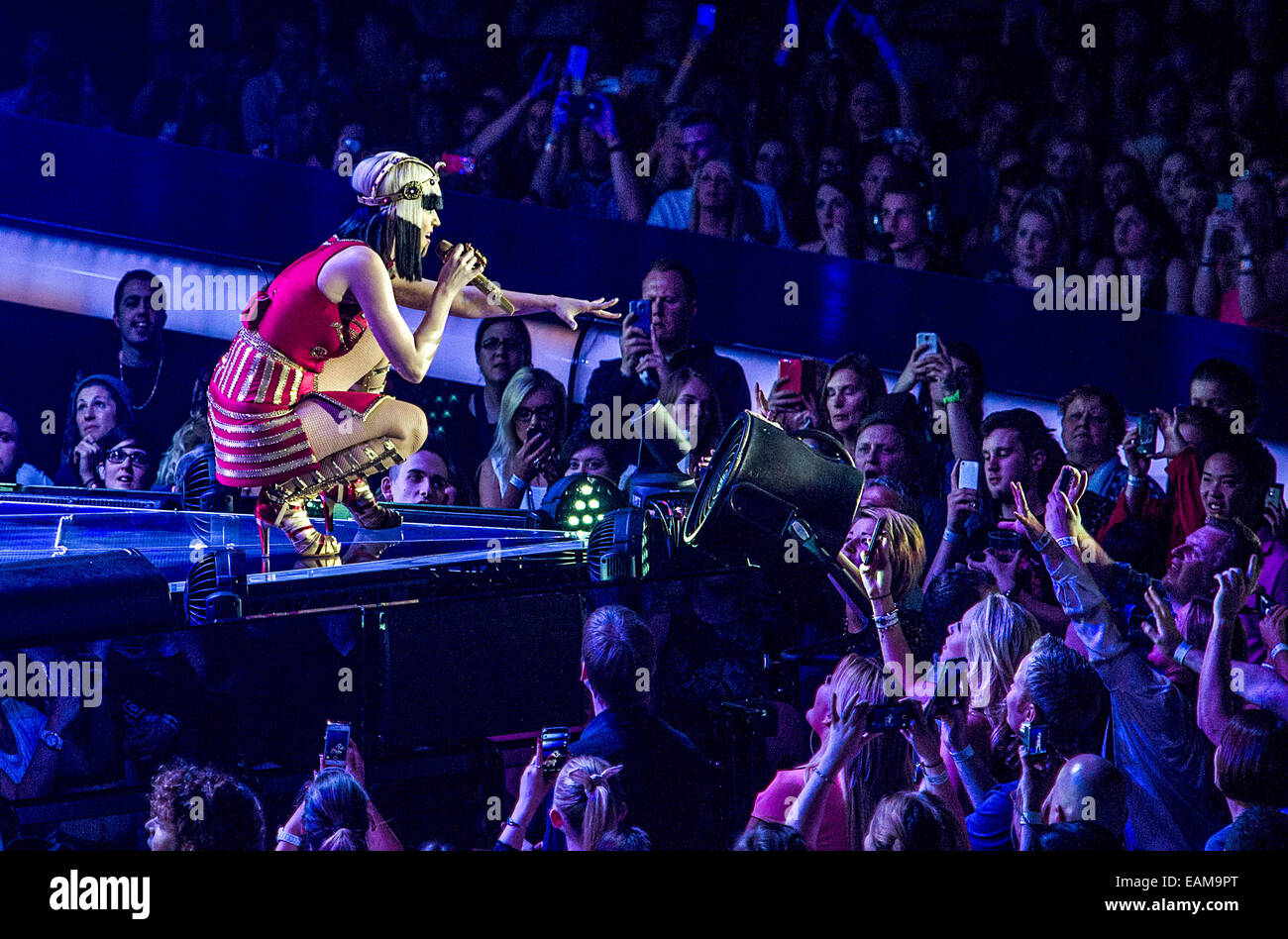 Katy Perry performing live on stage on her 'Prismatic World Tour' at ...