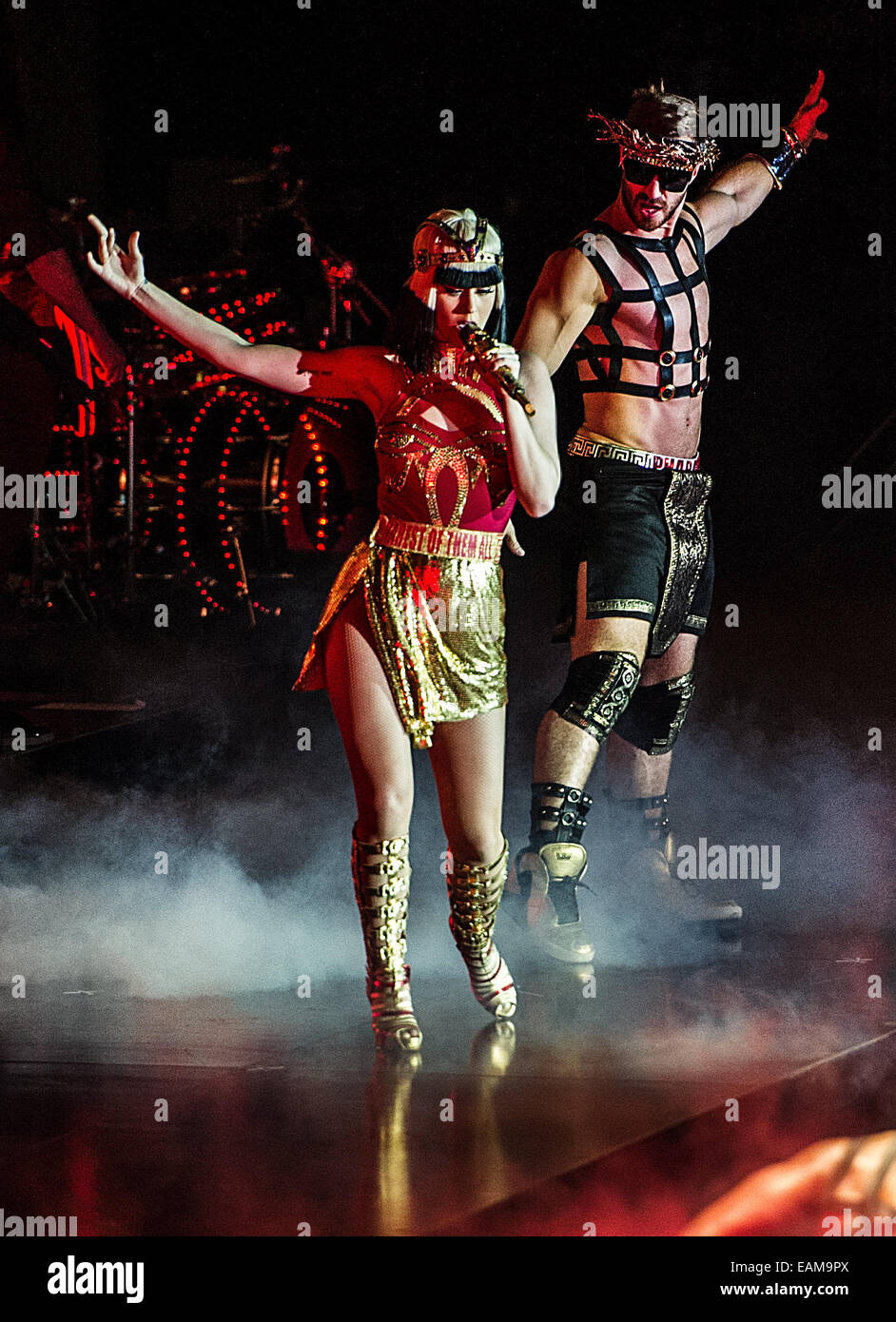 Katy Perry performing live on stage on her 'Prismatic World Tour' at ...