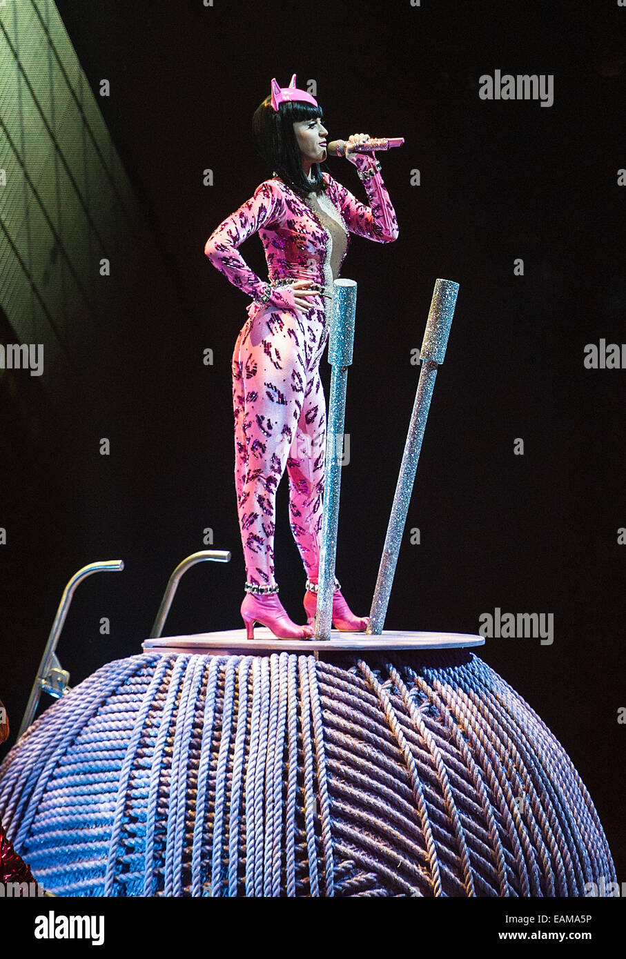 Katy Perry performing live on stage on her 'Prismatic World Tour' at ...