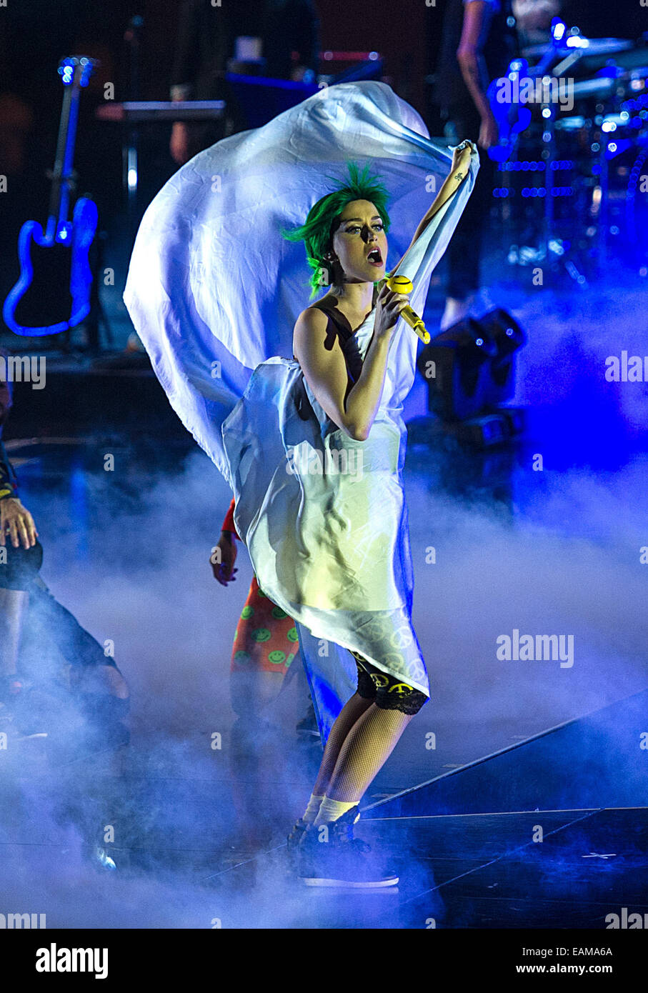 Katy Perry performing live on stage on her 'Prismatic World Tour' at ...