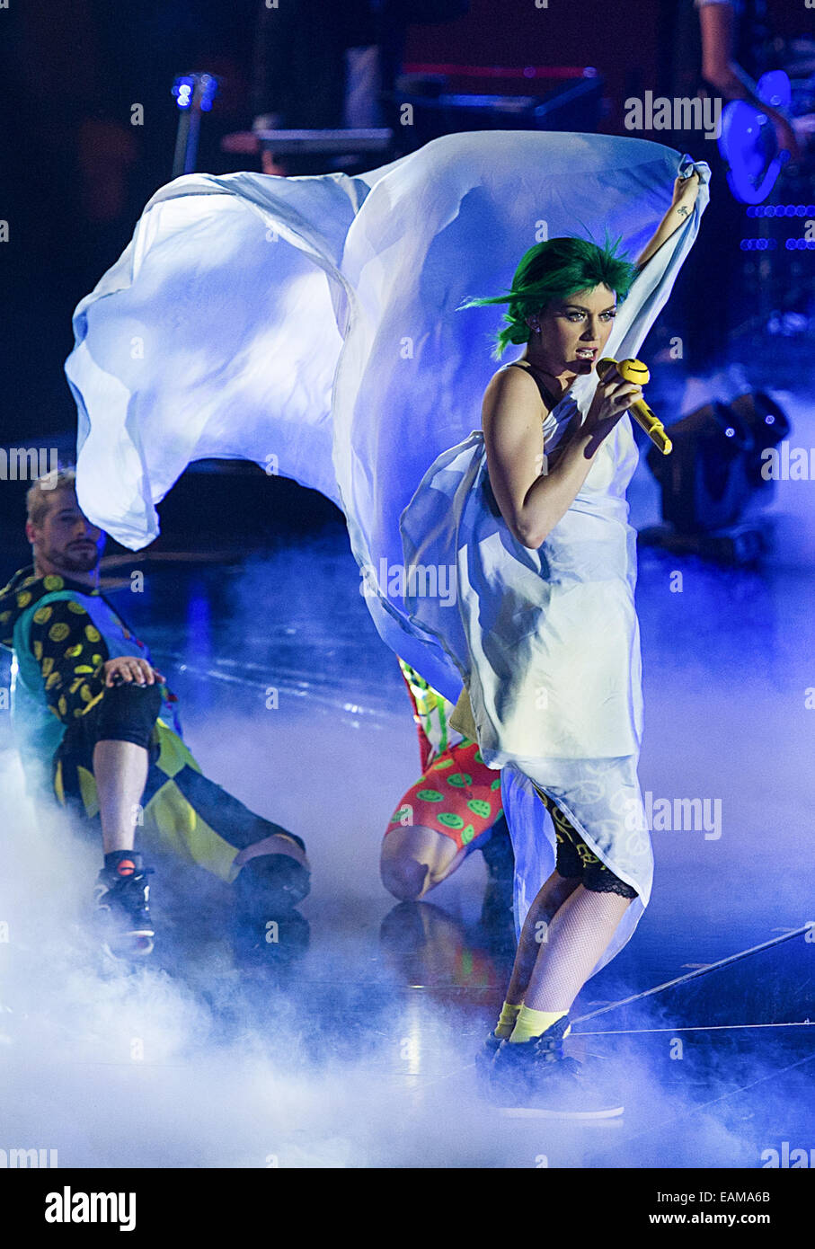 Katy Perry performing live on stage on her 'Prismatic World Tour' at ...