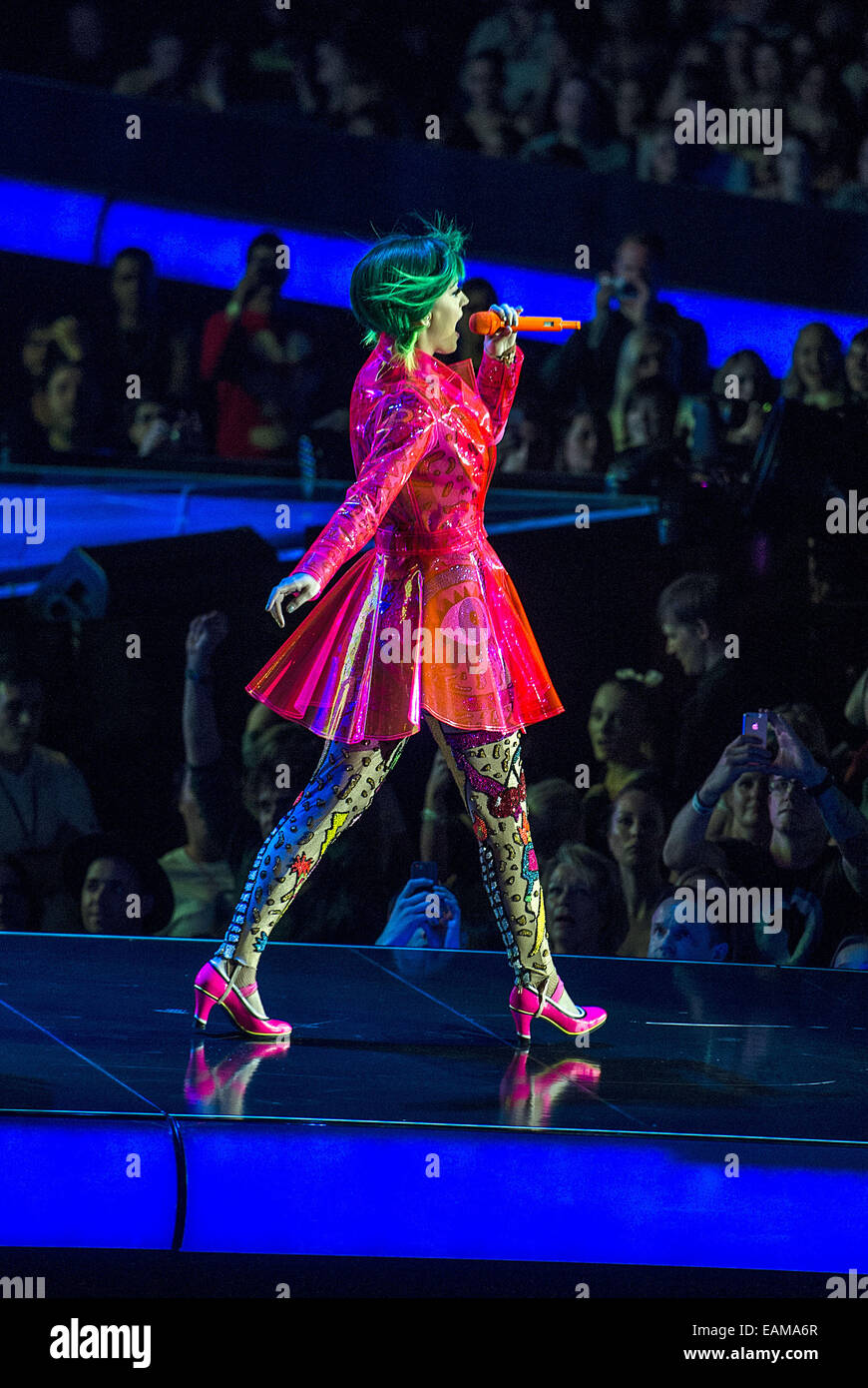 Katy Perry performing live on stage on her 'Prismatic World Tour' at ...