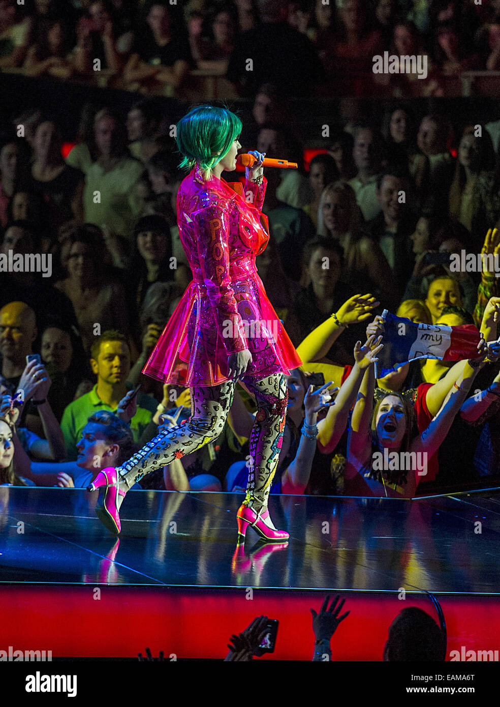 Katy Perry performing live on stage on her 'Prismatic World Tour' at ...