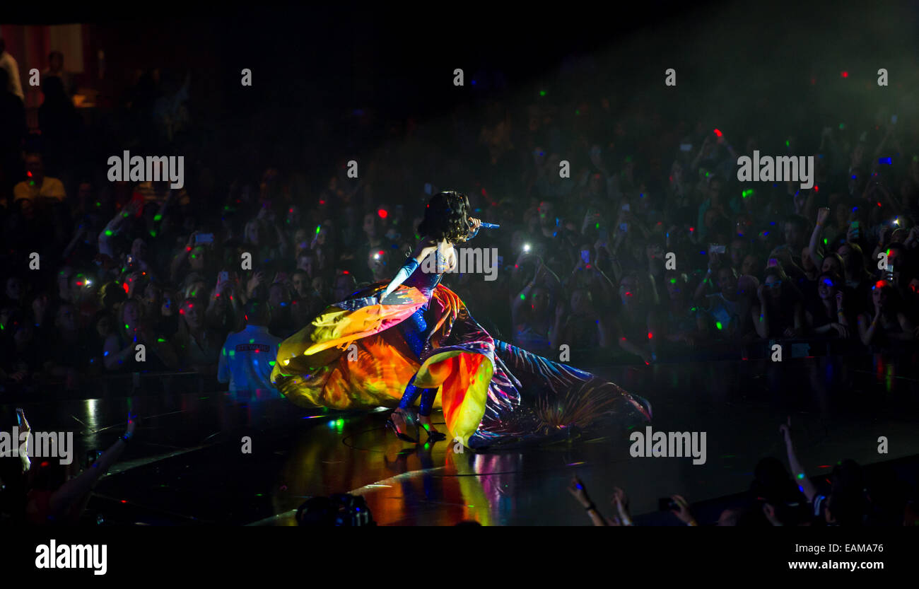 Katy Perry performing live on stage on her 'Prismatic World Tour' at ...