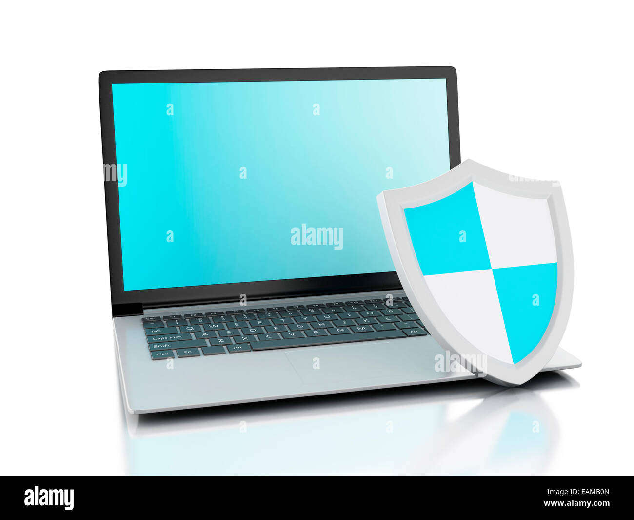 image of laptop with shield. internet security, antivirus concept on ...