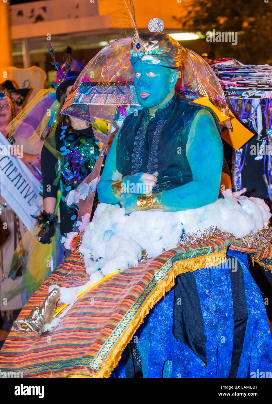 An unidentified participant at the annual Las Vegas Halloween parade ...