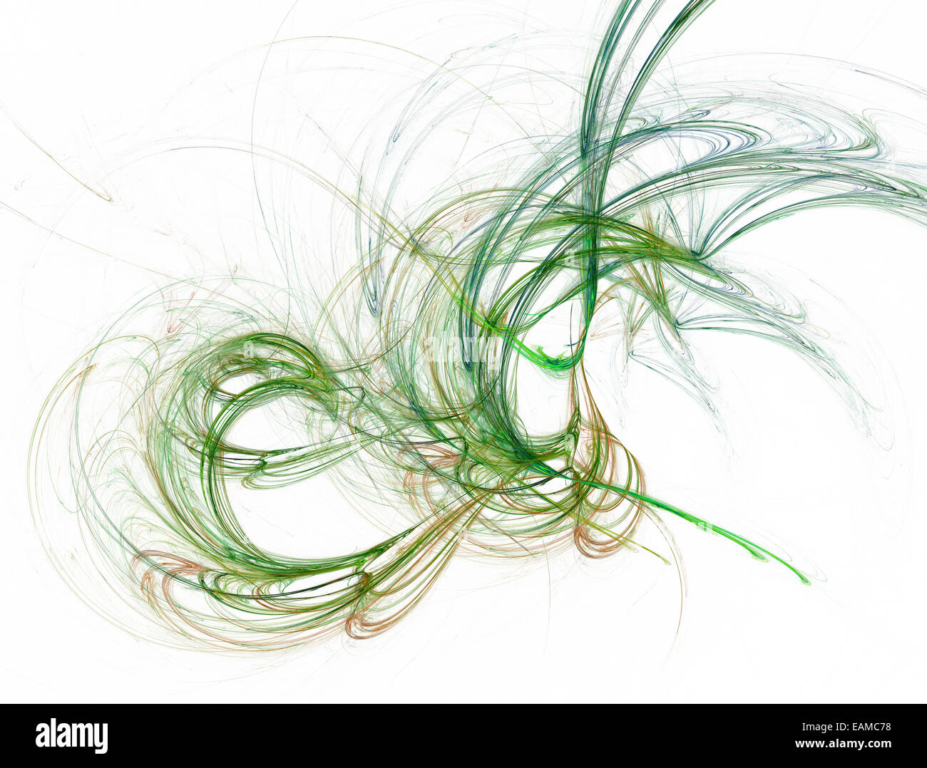 a colorful and swirly fractal flame rendered over a white background ...