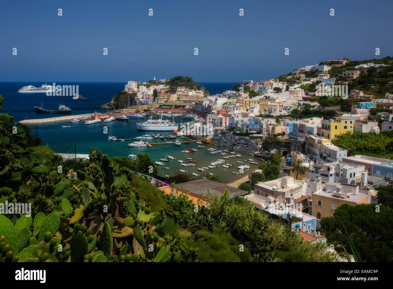 Aerial View of the Main Port of Ponza, Italy Stock Photo - Alamy