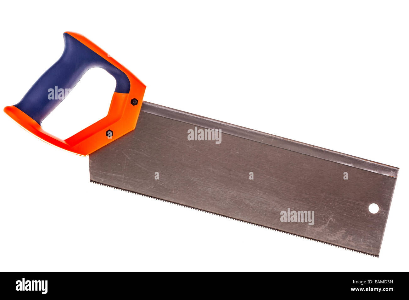 a hand saw isolated over a white background Stock Photo - Alamy