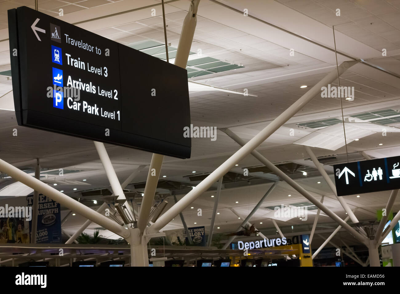 Airport Terminal Signs Stock Photo - Alamy