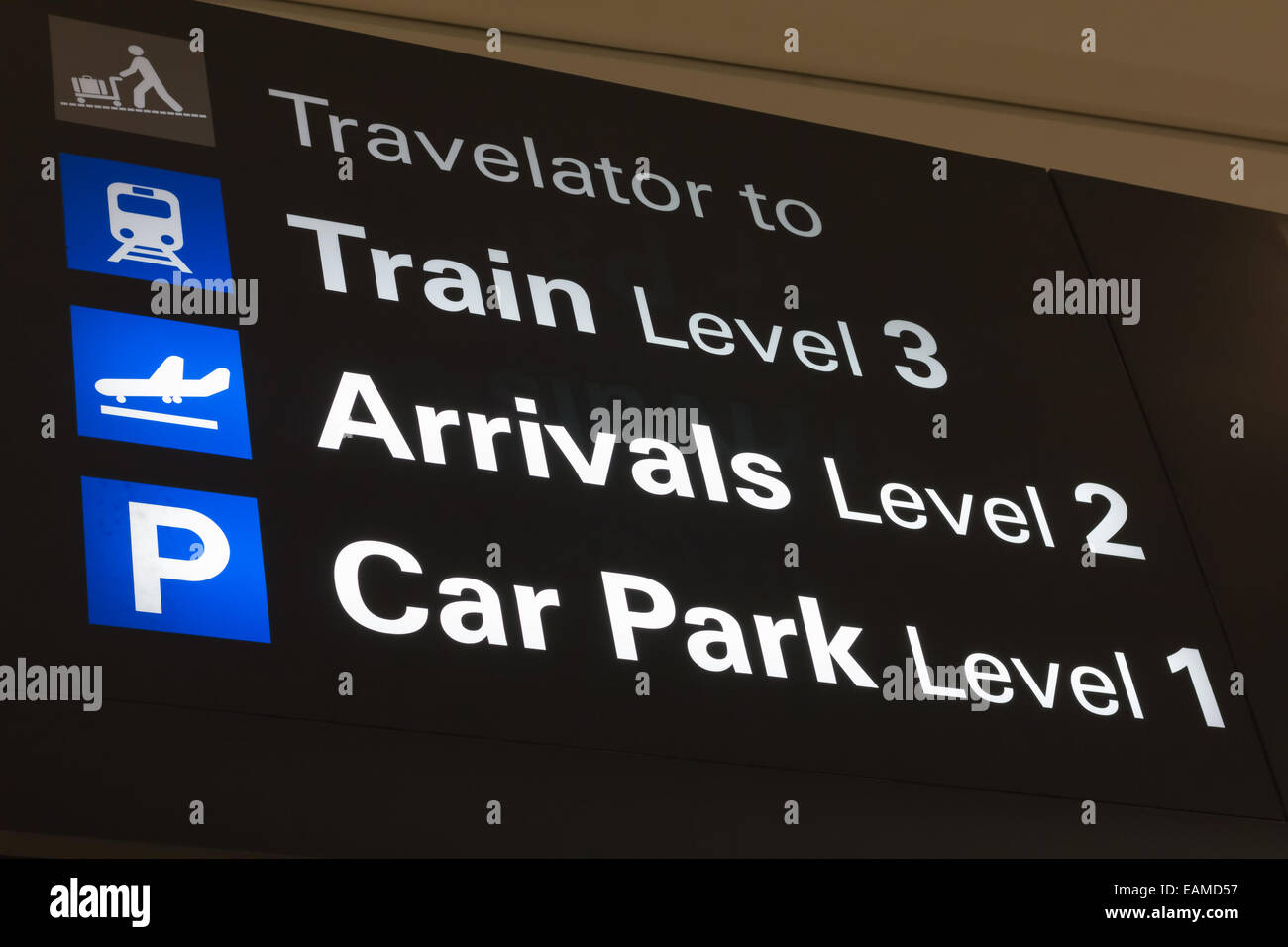Airport Terminal Signs Stock Photo - Alamy