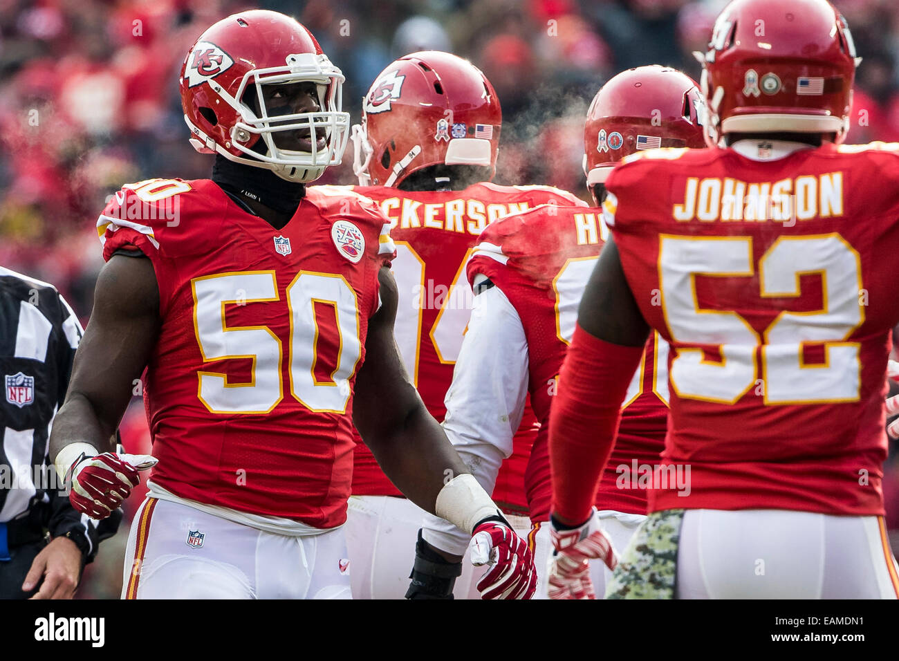 Kansas City, MO, USA. 16th Nov, 2014. Kansas City Chiefs outside ...