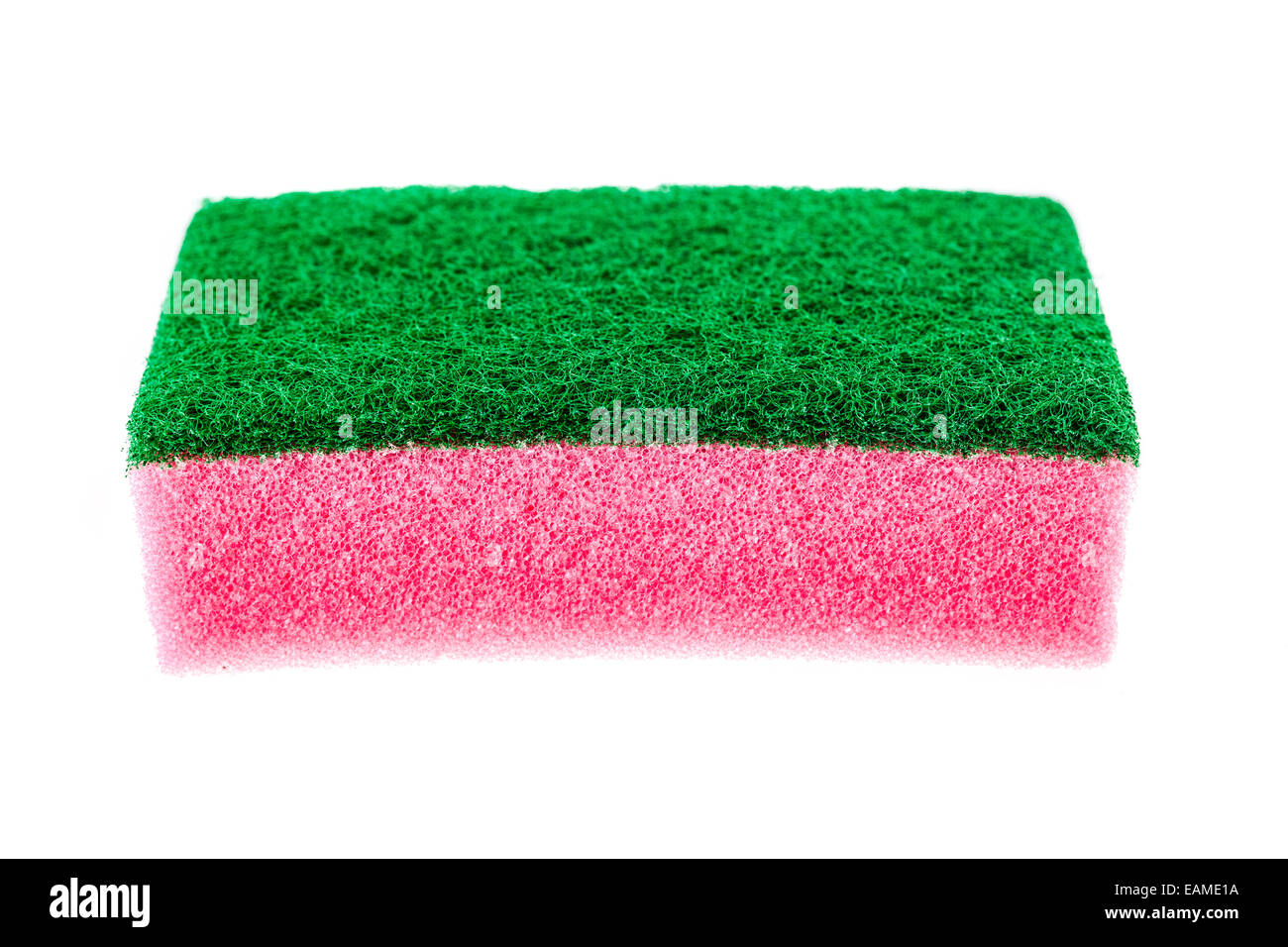 a kitchen dish sponge isolated over a white background Stock Photo - Alamy