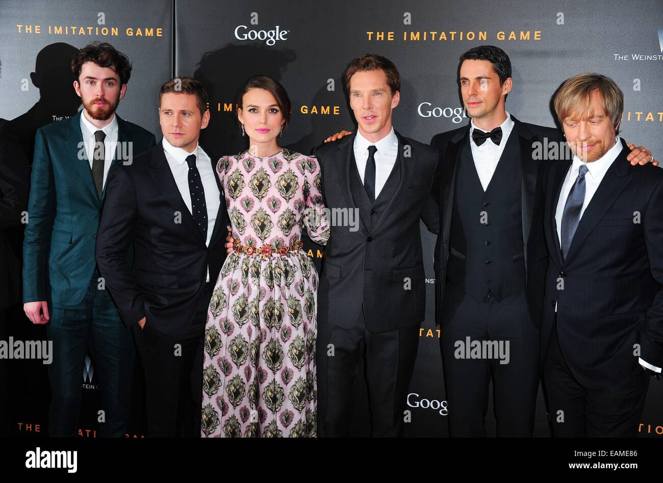 New York, NY, USA. 17th Nov, 2014. Matthew Beard, Allen Leech, Keira ...