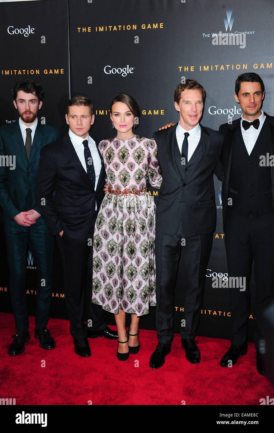 New York, NY, USA. 17th Nov, 2014. Matthew Beard, Allen Leech, Keira ...