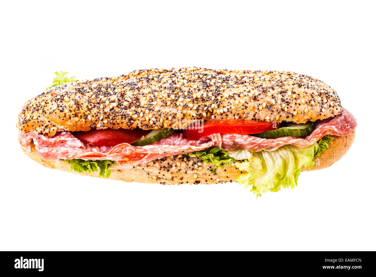 Salami and cheese sub sandwich hi-res stock photography and images - Alamy