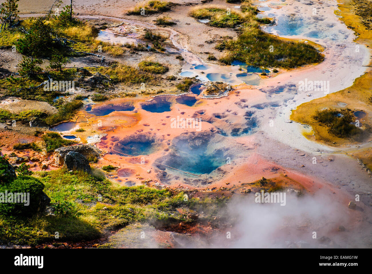 Scenic Landscapes of Geothermal activity of Yellowstone National Park ...