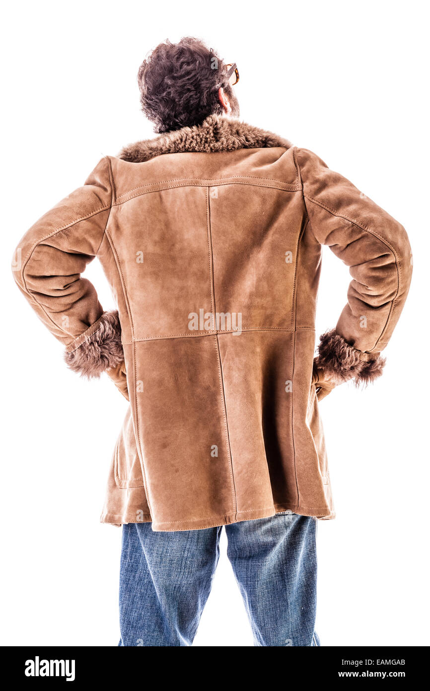 Back view man wearing coat Cut Out Stock Images & Pictures - Alamy