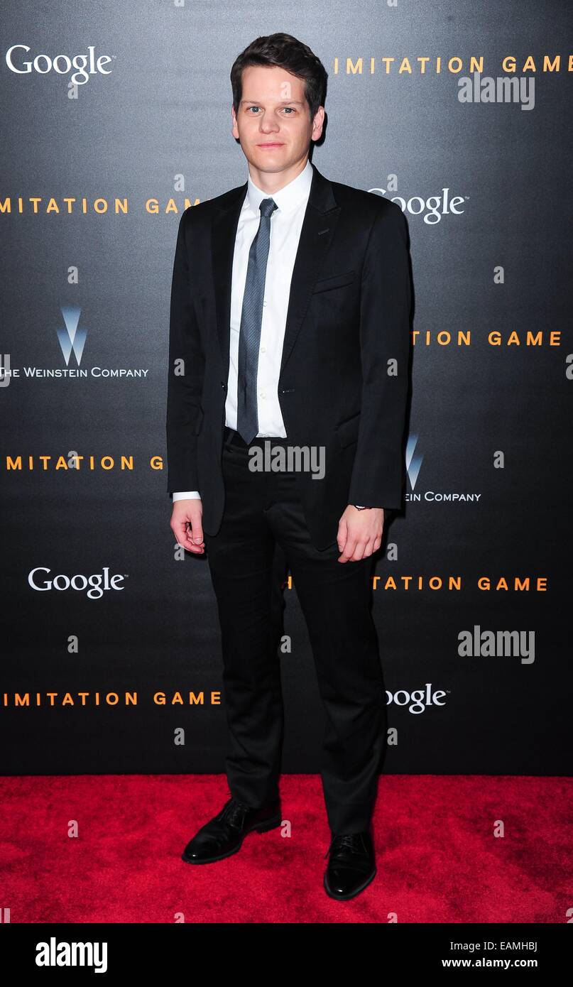New York, NY, USA. 17th Nov, 2014. Graham Moore at arrivals for THE ...