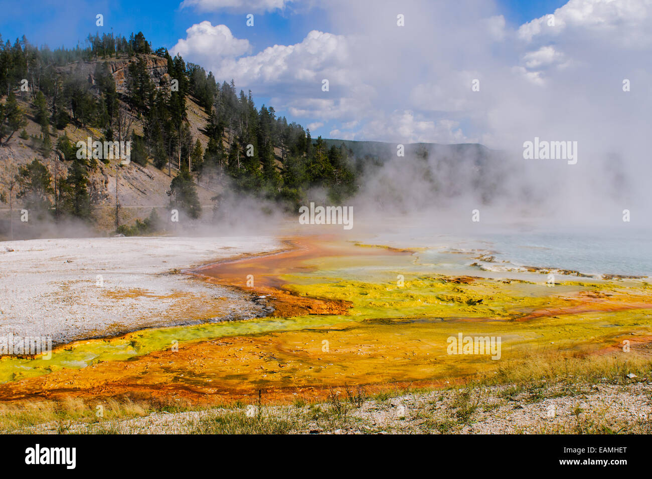 Scenic Landscapes of Geothermal activity of Yellowstone National Park ...