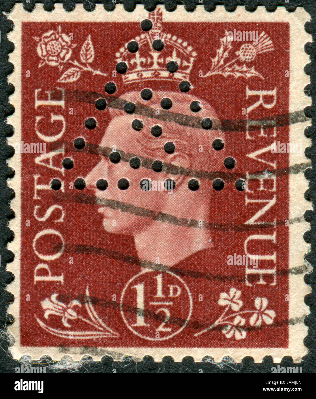 British postage stamp great britain king postmark philately hi-res ...