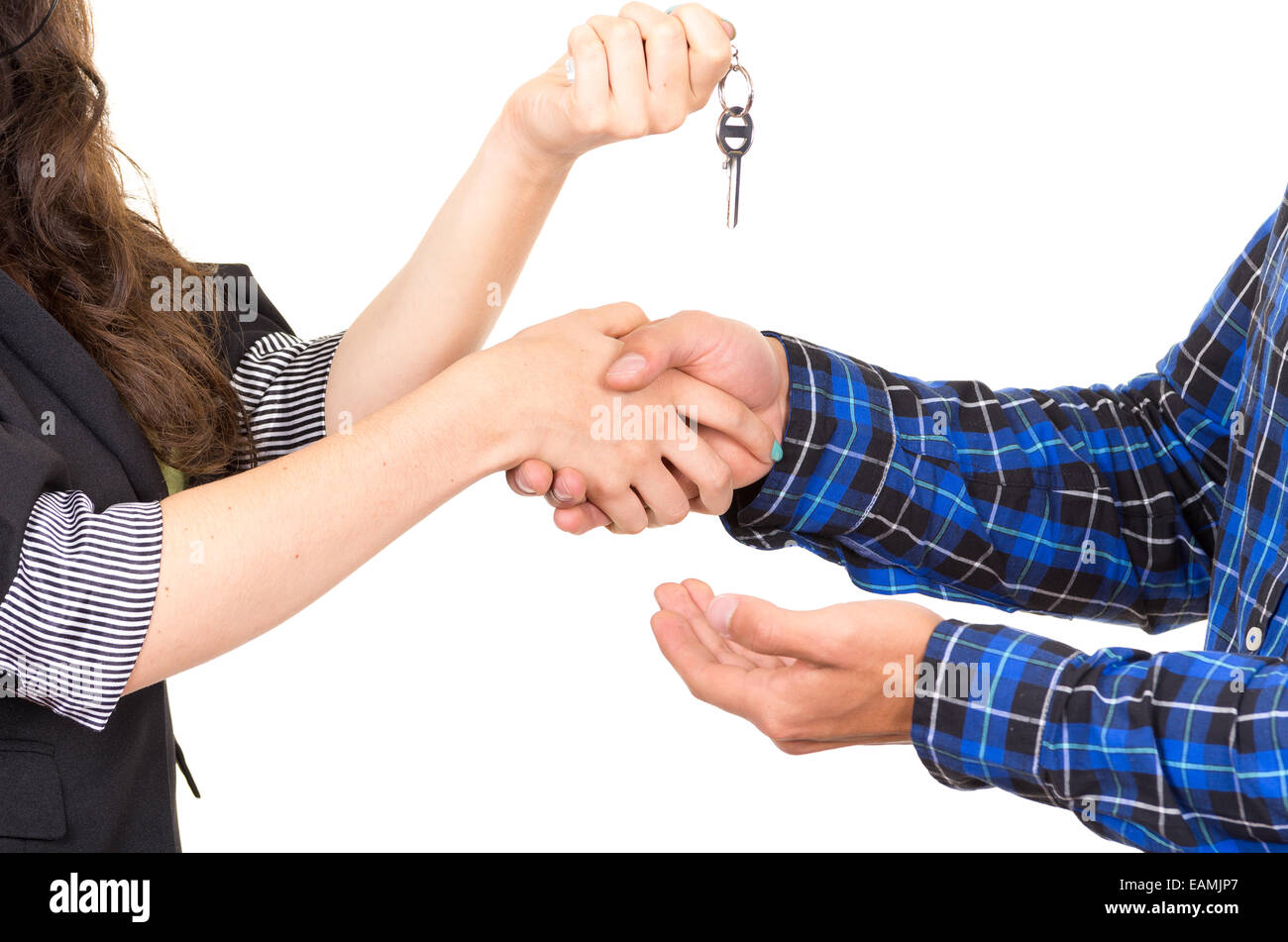 Male hand handing house hi-res stock photography and images - Alamy