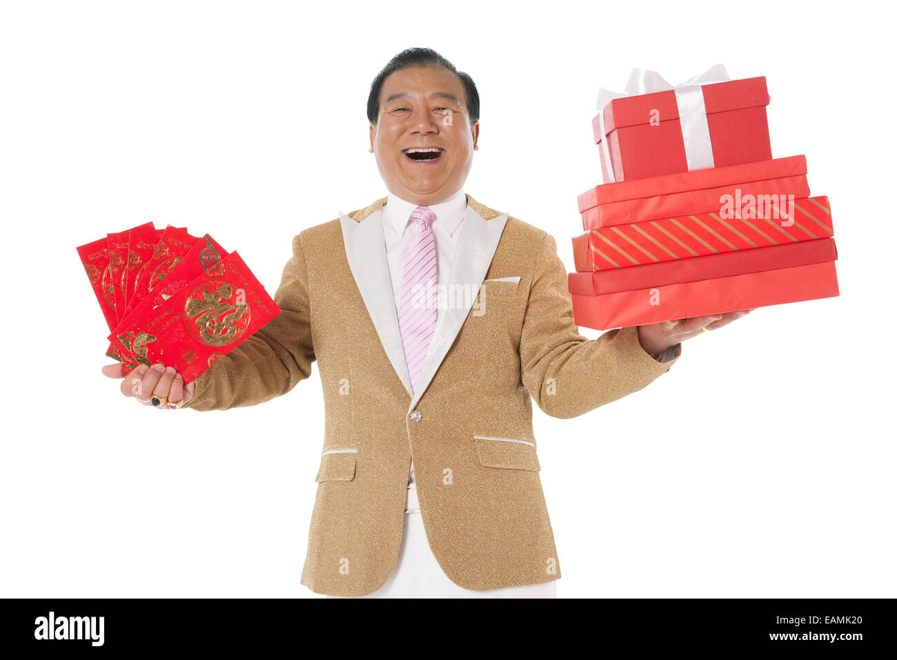 Successful man with open arms Stock Photo - Alamy