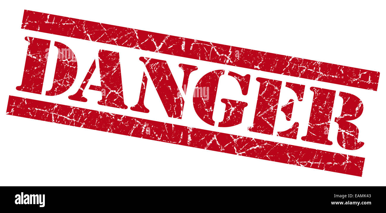 Danger red grunge stamp Stock Photo - Alamy