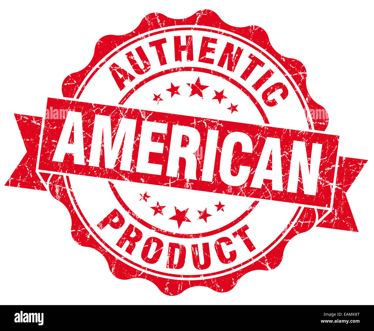 American product grunge red stamp Stock Photo - Alamy