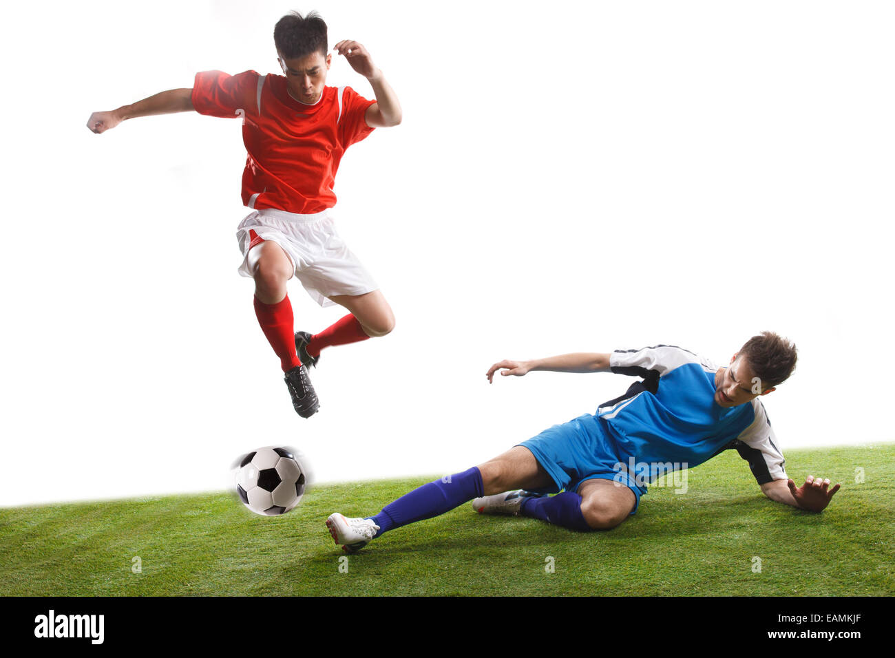The two football players to play Stock Photo - Alamy