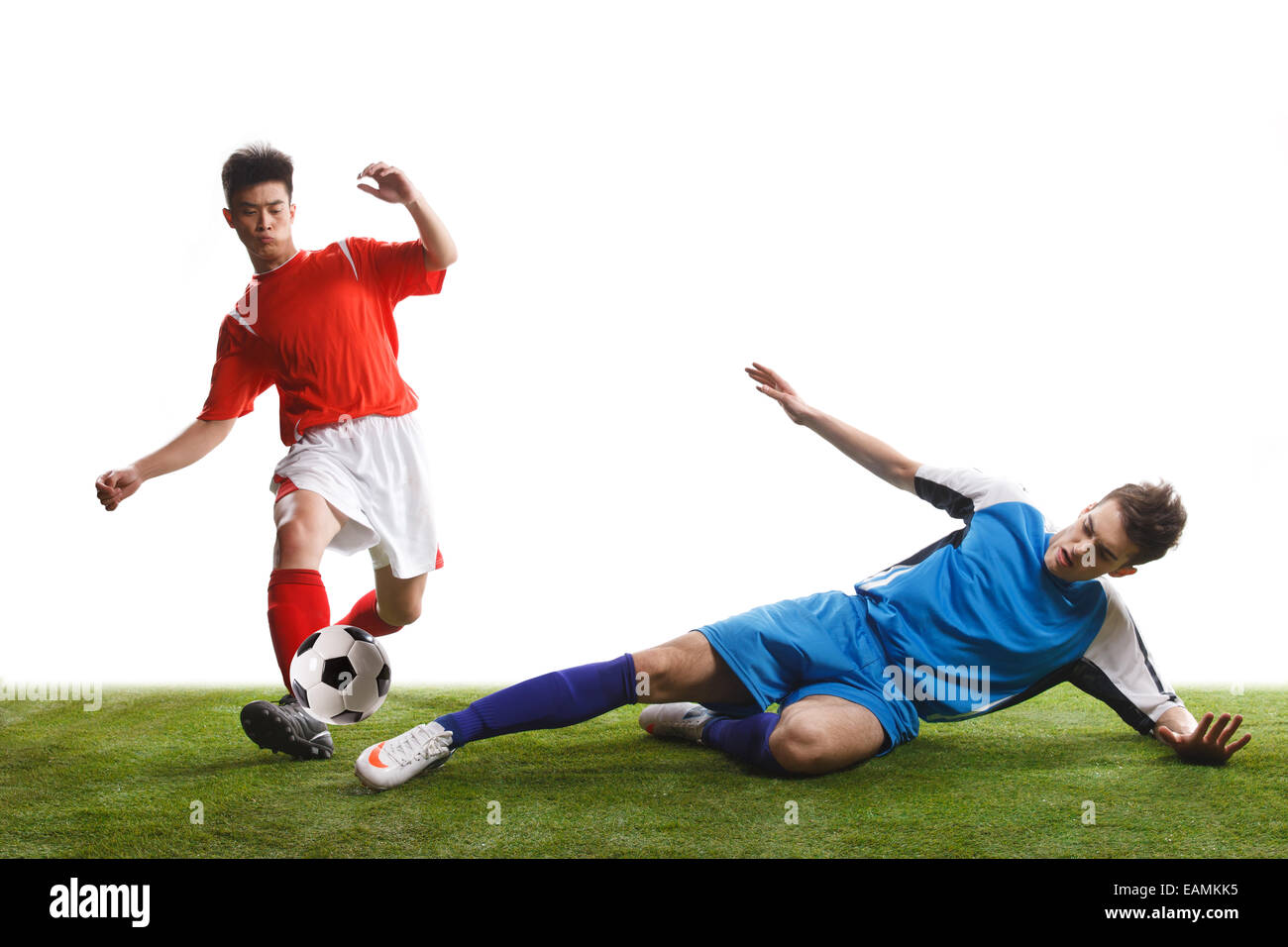 The two football players to play Stock Photo - Alamy
