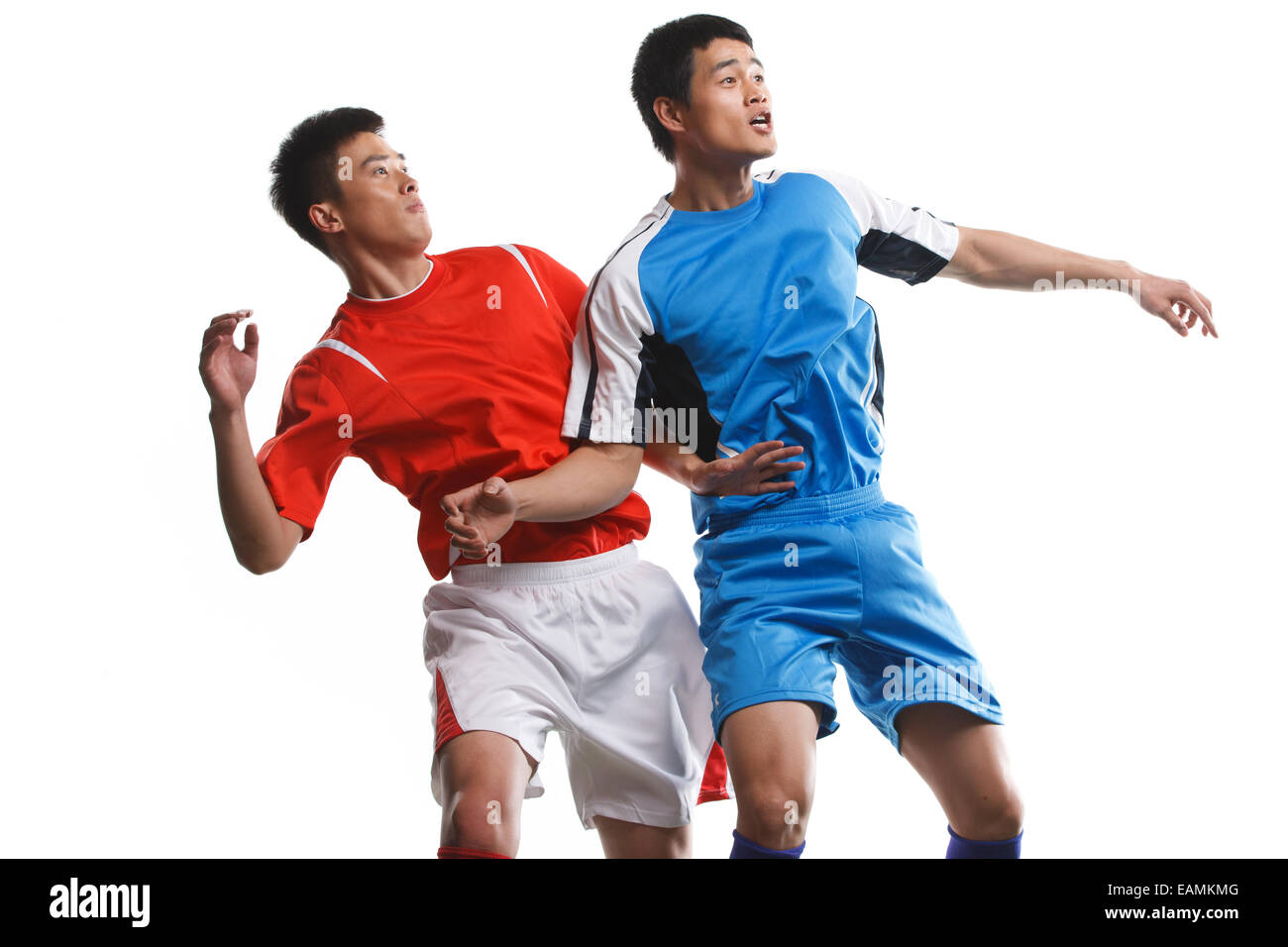 Two footballers to rob the ball Stock Photo - Alamy