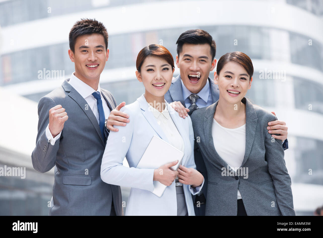 Business people celebrate success hi-res stock photography and images ...