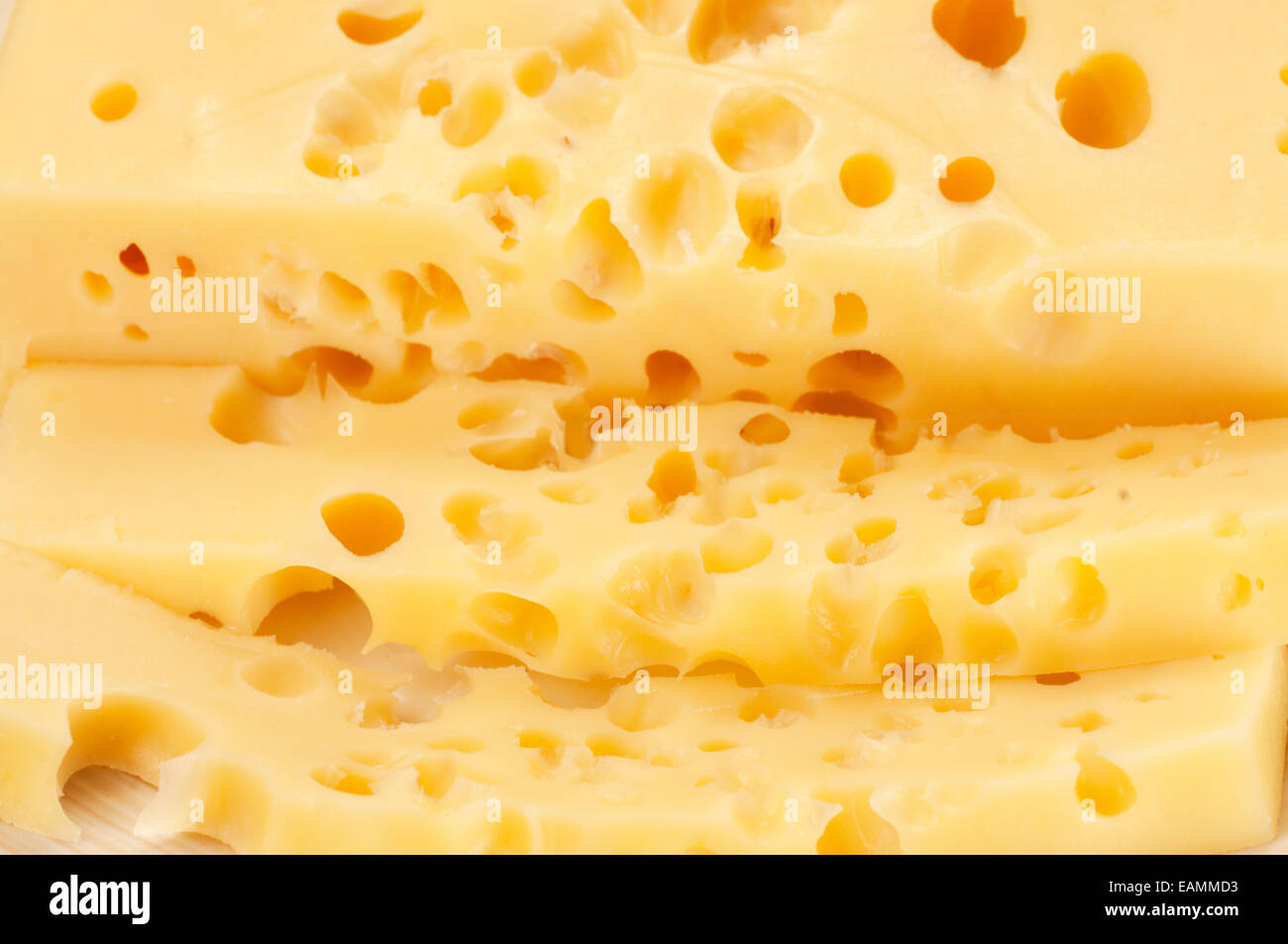Cheese surface, macro shot, local focus on holes Stock Photo - Alamy