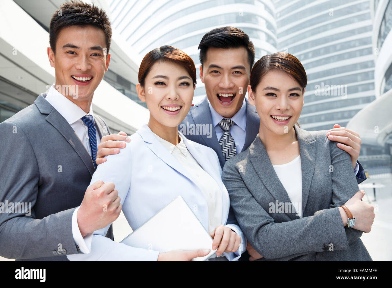 Business people celebrate success hi-res stock photography and images ...