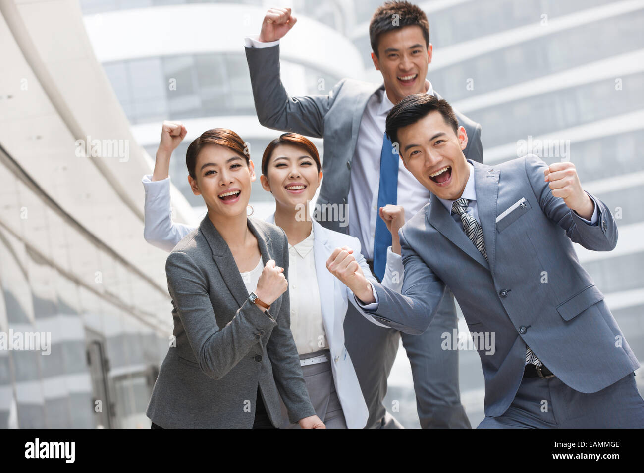Business people celebrate success hi-res stock photography and images ...