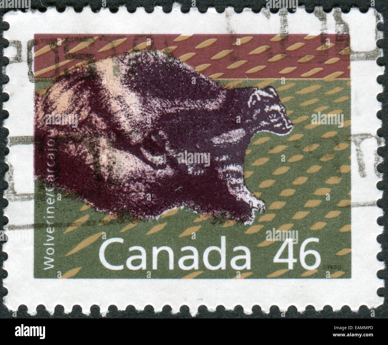 CANADA - CIRCA 1990: Postage stamp printed in Canada shows a mammal ...