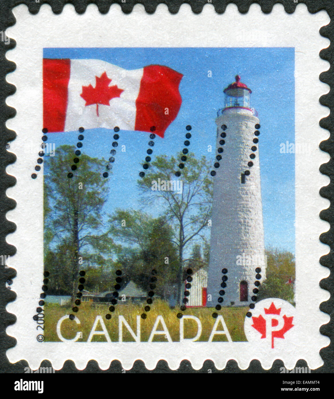 CANADA - CIRCA 2007: Postage stamp printed in Canada shows a lighthouse ...