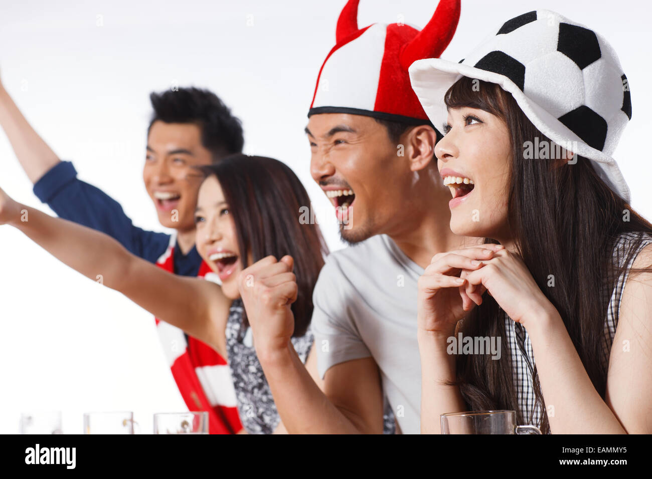 Young Chinese fans Stock Photo - Alamy