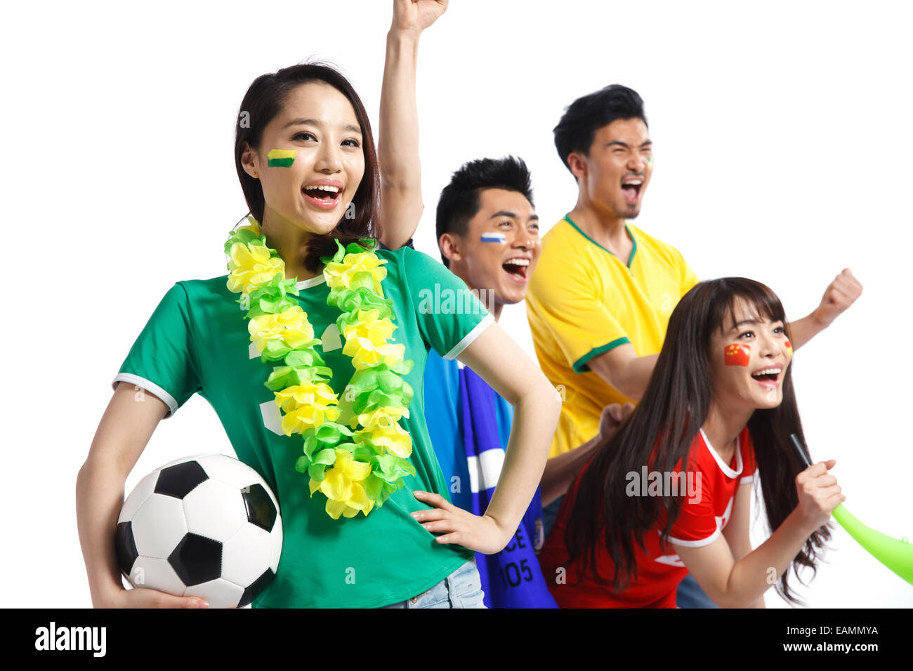 Young Chinese fans Stock Photo - Alamy