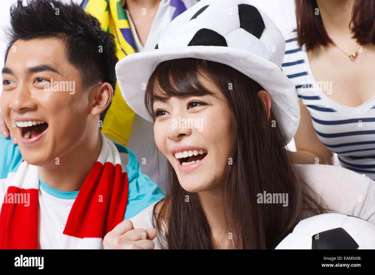 Young Chinese fans Stock Photo - Alamy