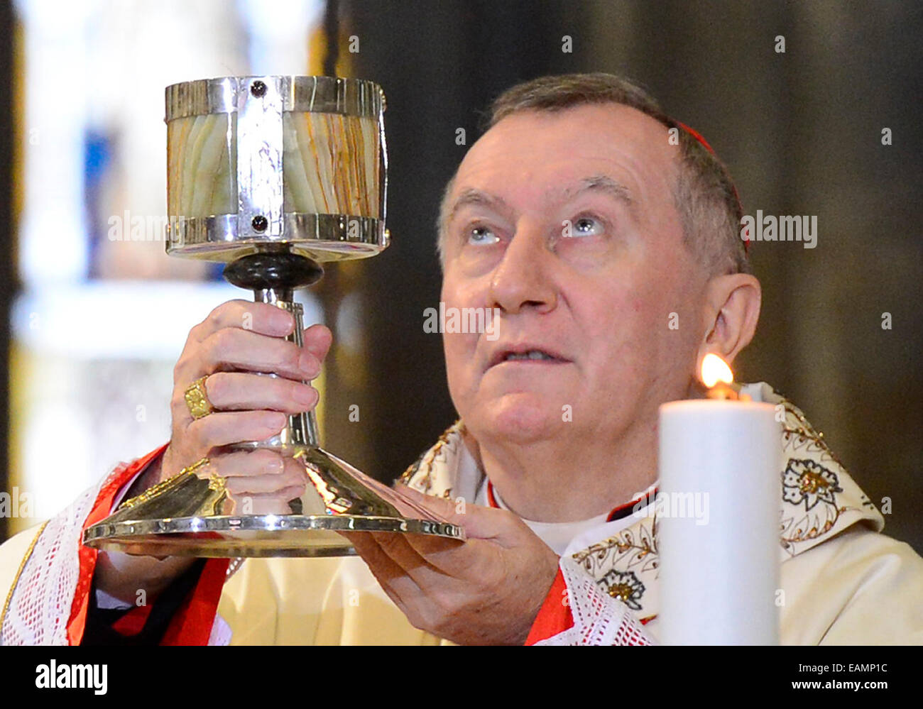 Vatican state secretary Pietro Parolin celebrates Mass at the St Vitus ...
